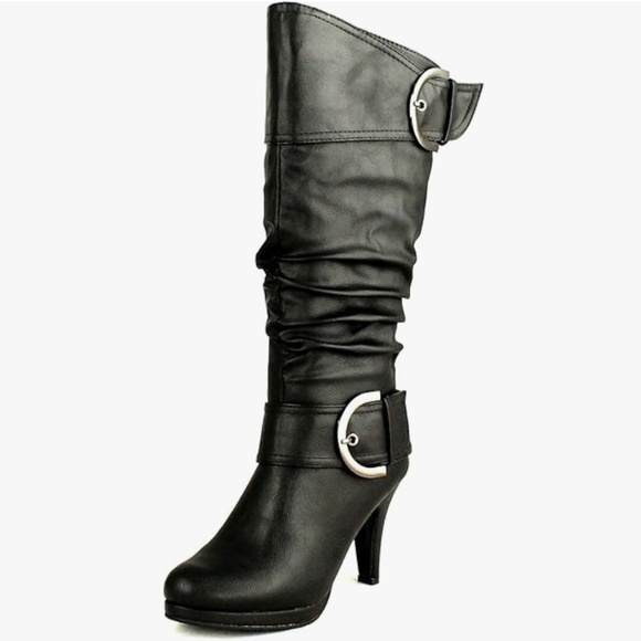 TOP Moda | Shoes | New Top Moda Page22 Knee High Round Toe Buckle ...
